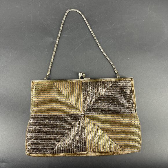 Walborg | Bags | Vintage Walborg Beaded Clutch Evening Bag Usa Metallic ...
